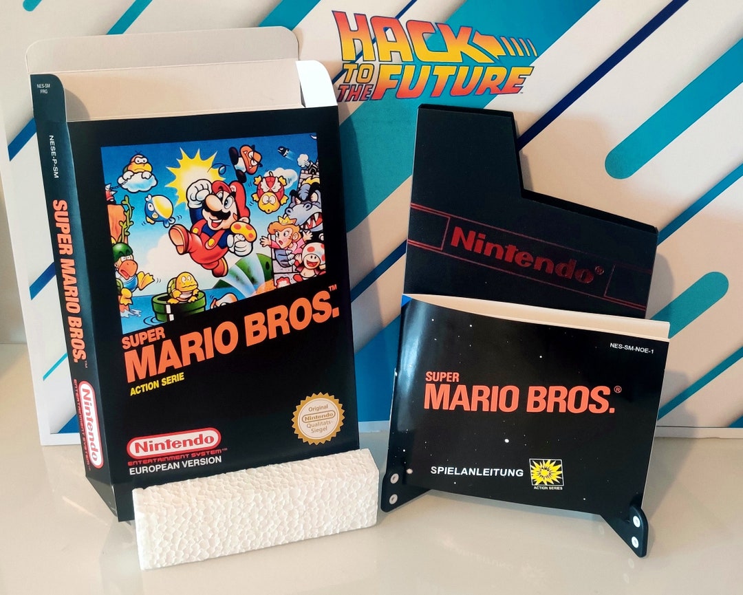 Super Mario Bros PAL NES Box Manual Dust Sleeve German Spielanleitung ...