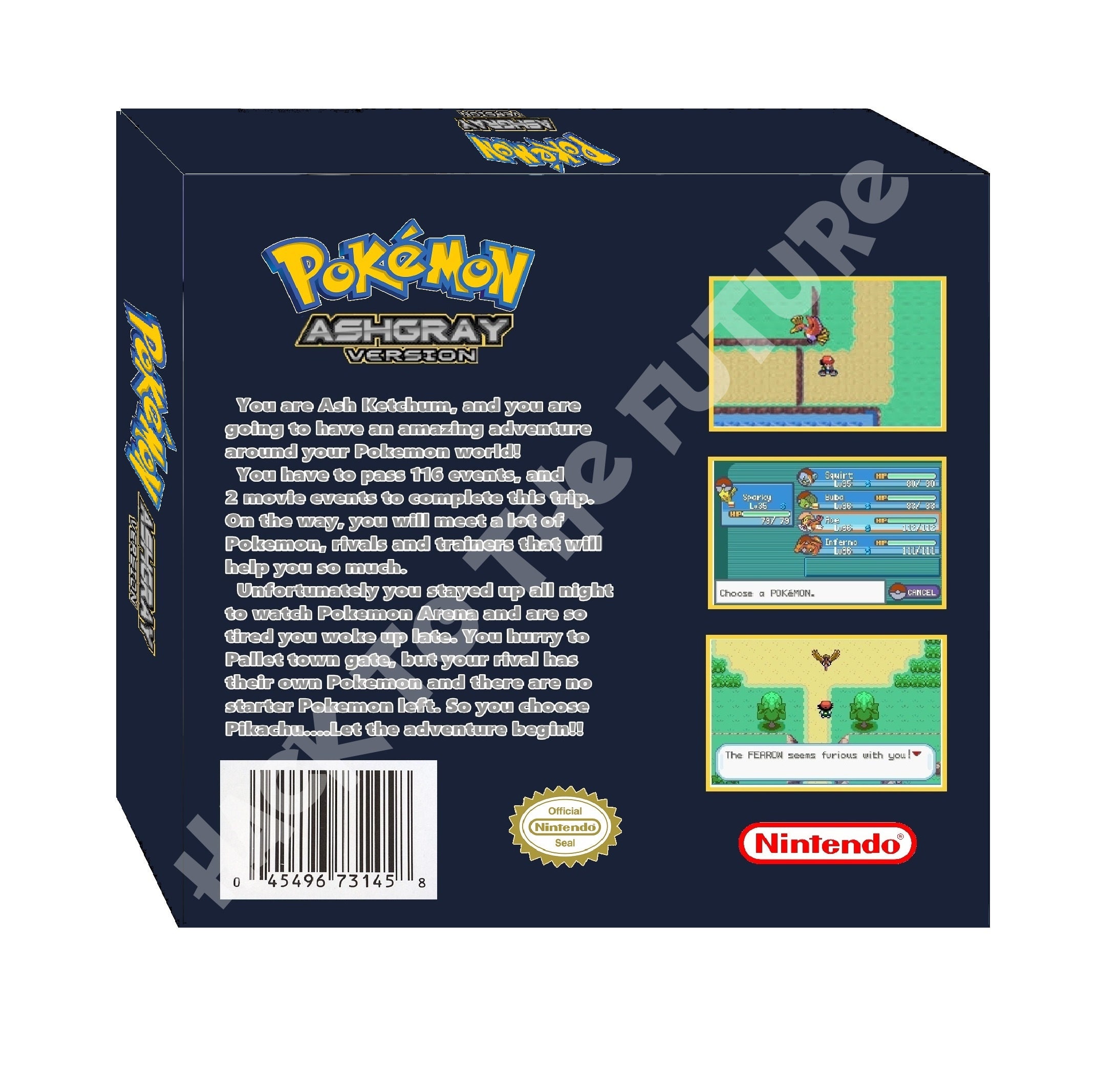 GBA Custom Box and Tray - Pokémon Ash Gray Gamer Gift for Men Boyfriend ...