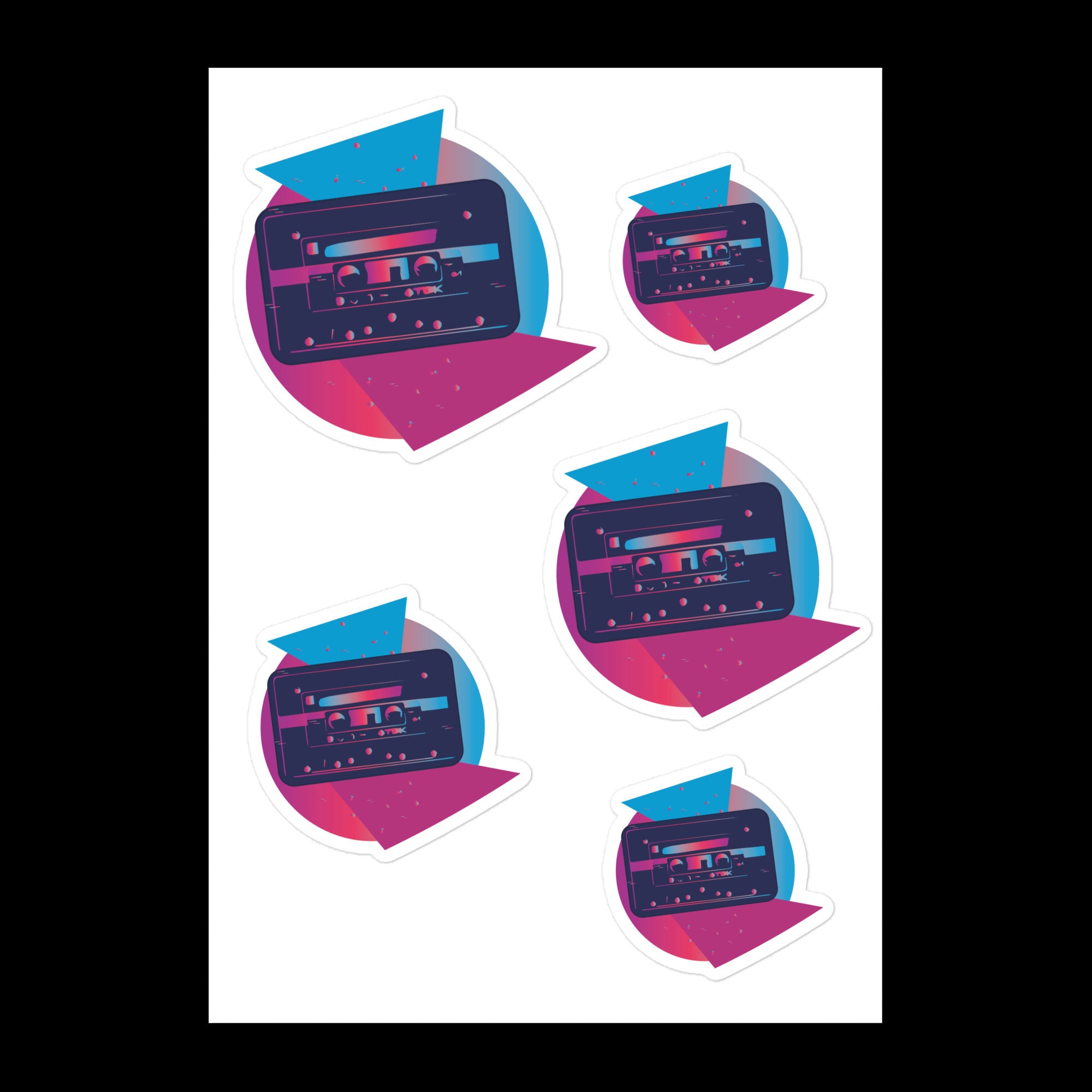 Retro Mixtape Stickers Sheet Vaporwave Art Synthwave - Etsy
