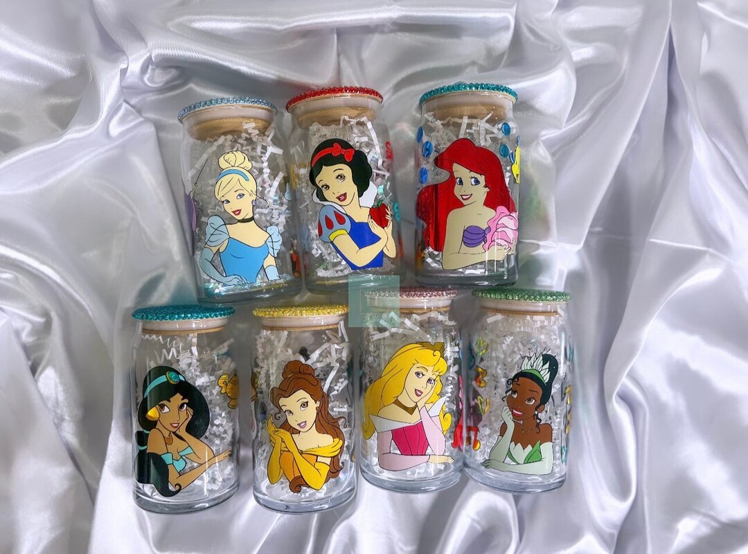 Princess Beer Glass Can Princess Glassware - Etsy
