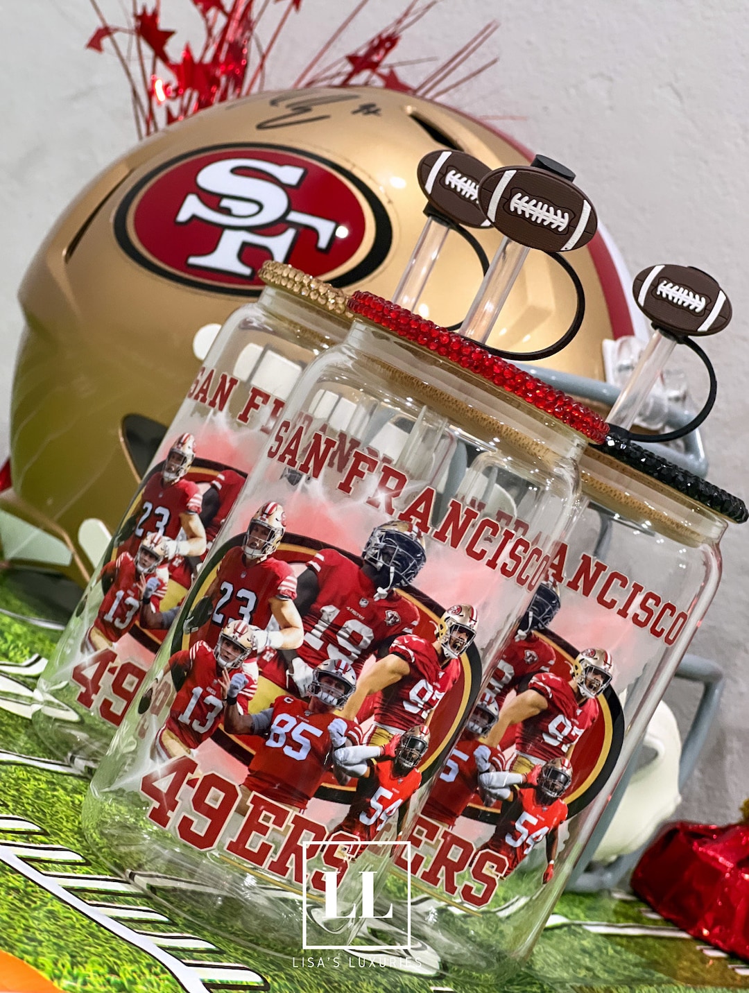 49ers Playoff Glass Libby Can 49ers Football Gifts Football Coffee Cup ...
