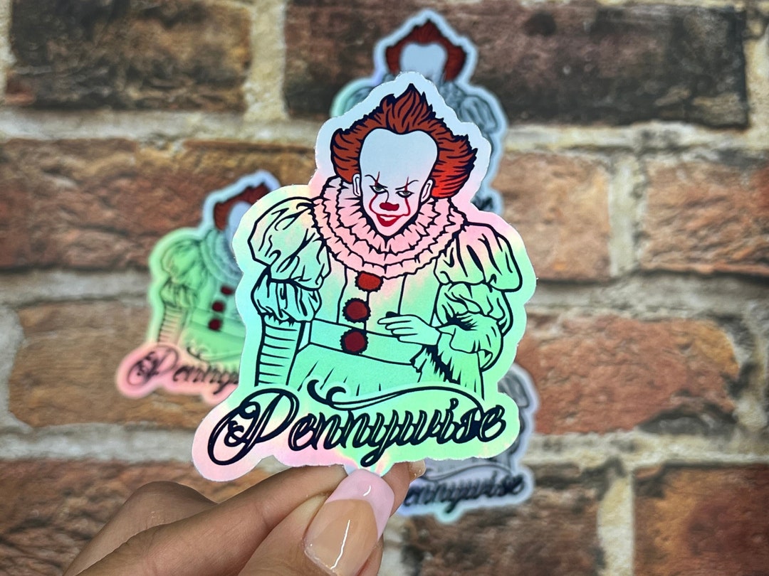 Pennywise Holographic Sticker Horror Movie Sticker - Etsy