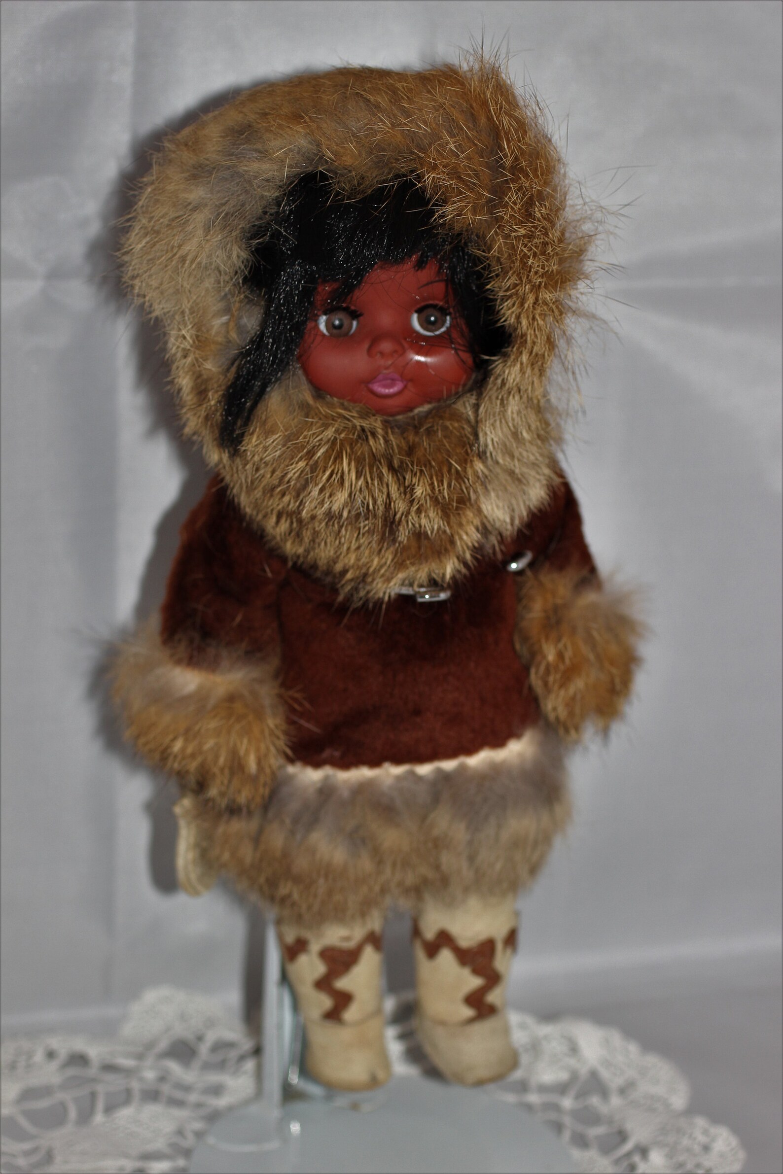 Vintage Inuit/Eskimo Sammlerpuppe - Etsy.de