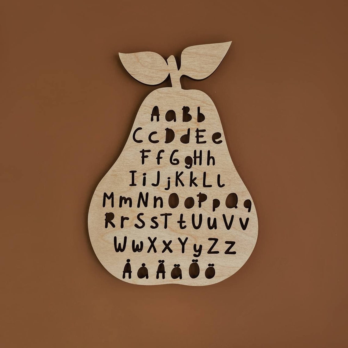 Wooden alphabet letters and wooden alphabet pear nursery | Etsy