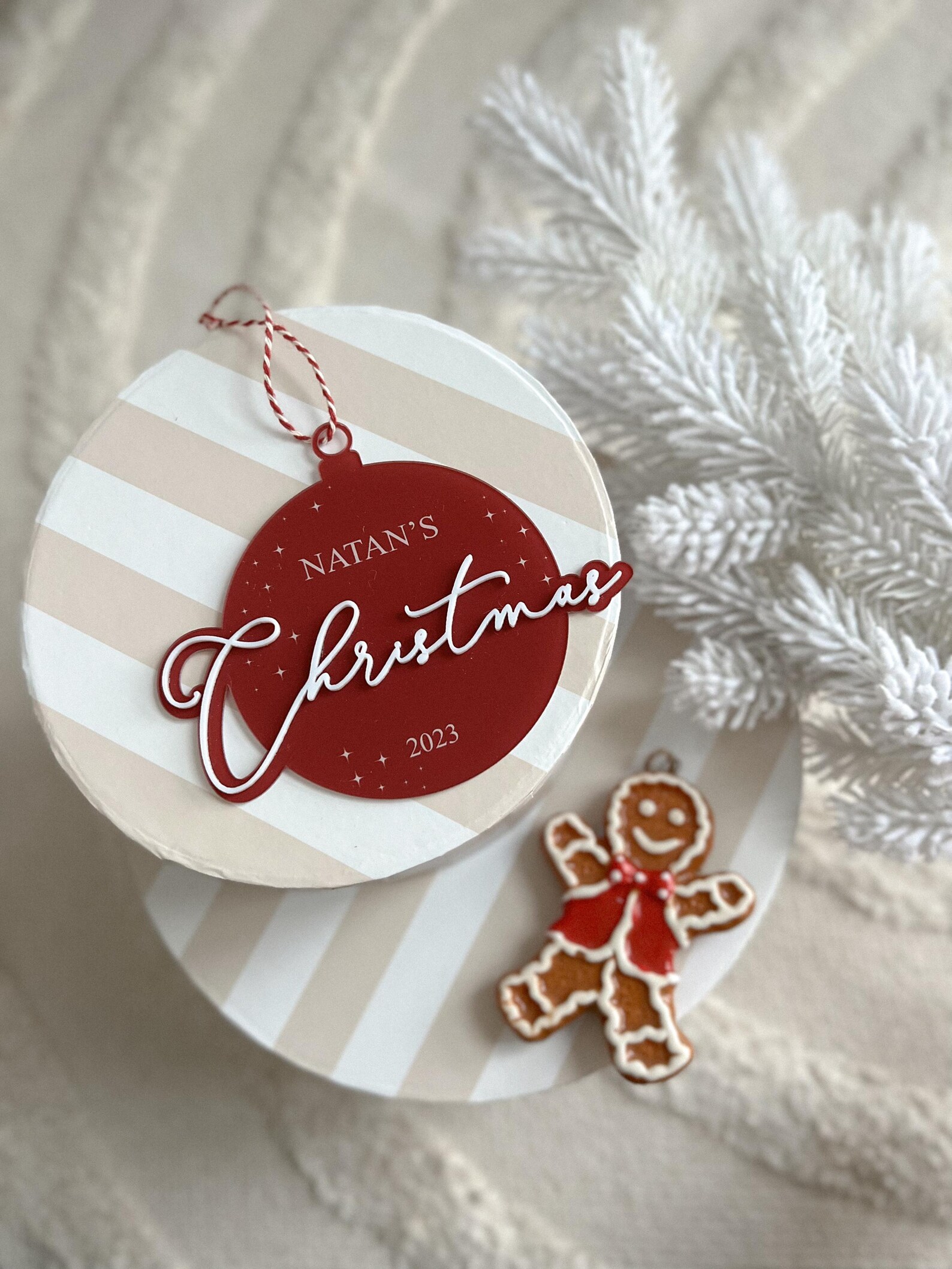 Personalized Acrylic Christmas Tree Ornament – Custom Name - Etsy