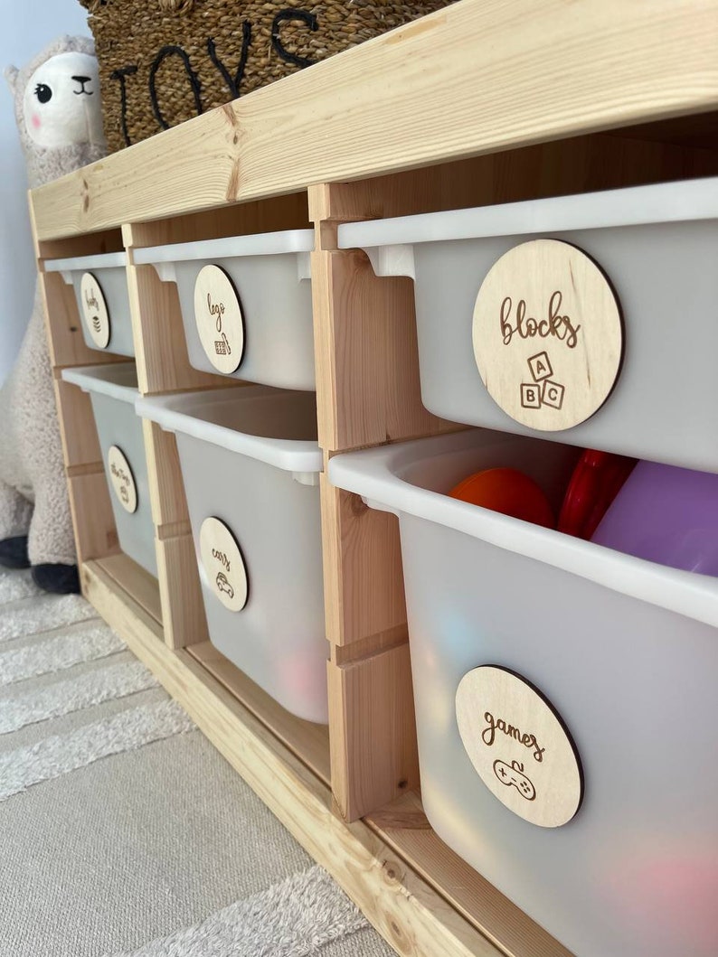 Nursery Decor Wooden Labels Ikea Trofast Boxgame Room Decor - Etsy