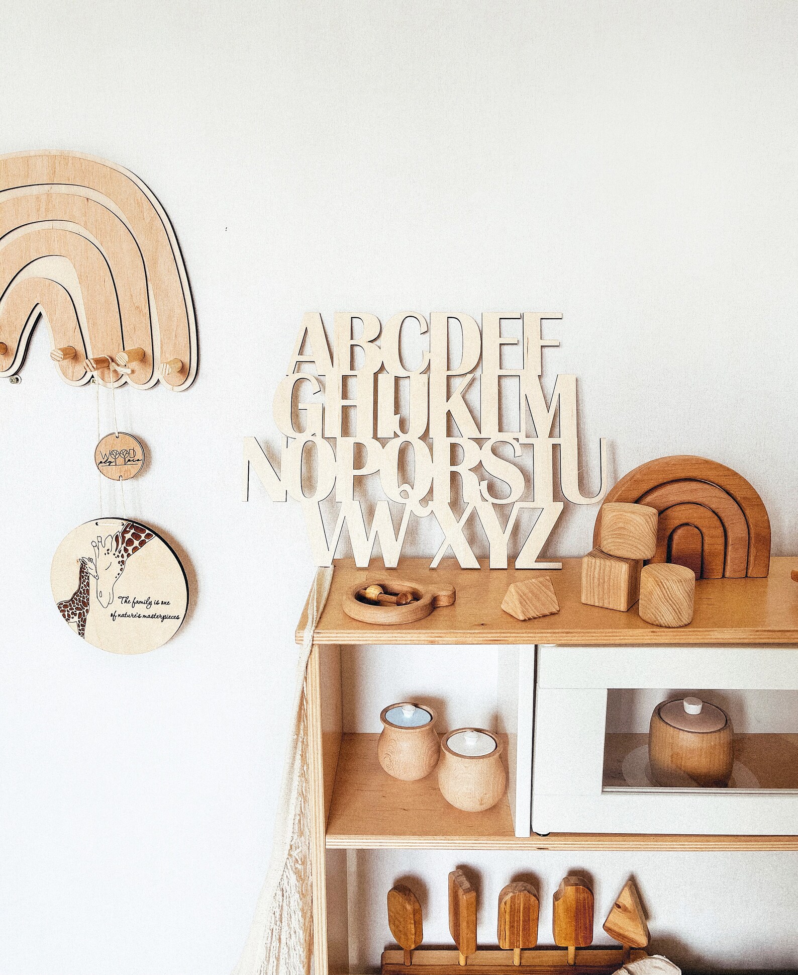 Wooden alphabet letters and wooden alphabet pear nursery | Etsy