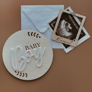 Baby milestone wooden circle baby announcement sign | Etsy