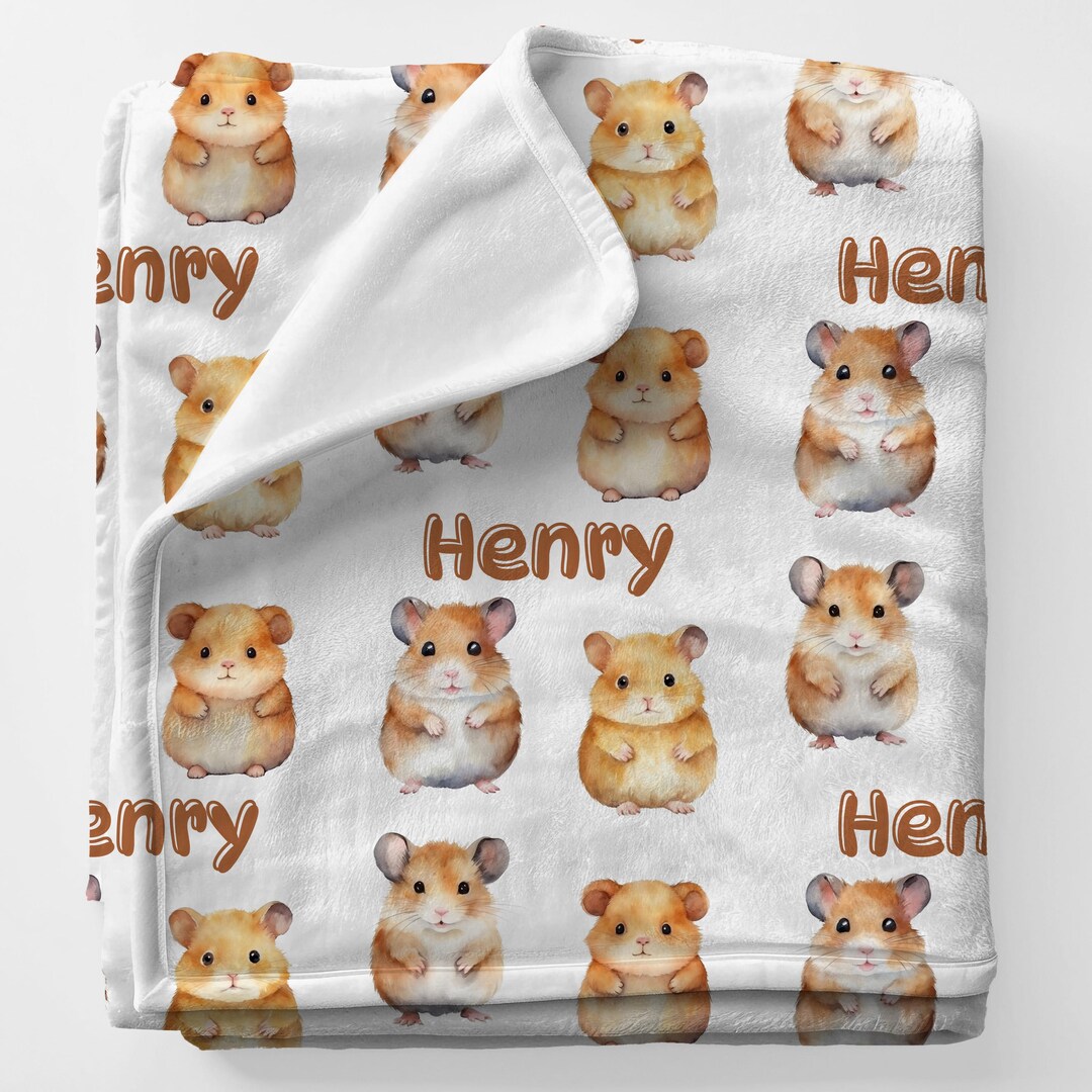 HAMSTER Blanket for Petlover, Personal Custom Name Gift Blanket ...