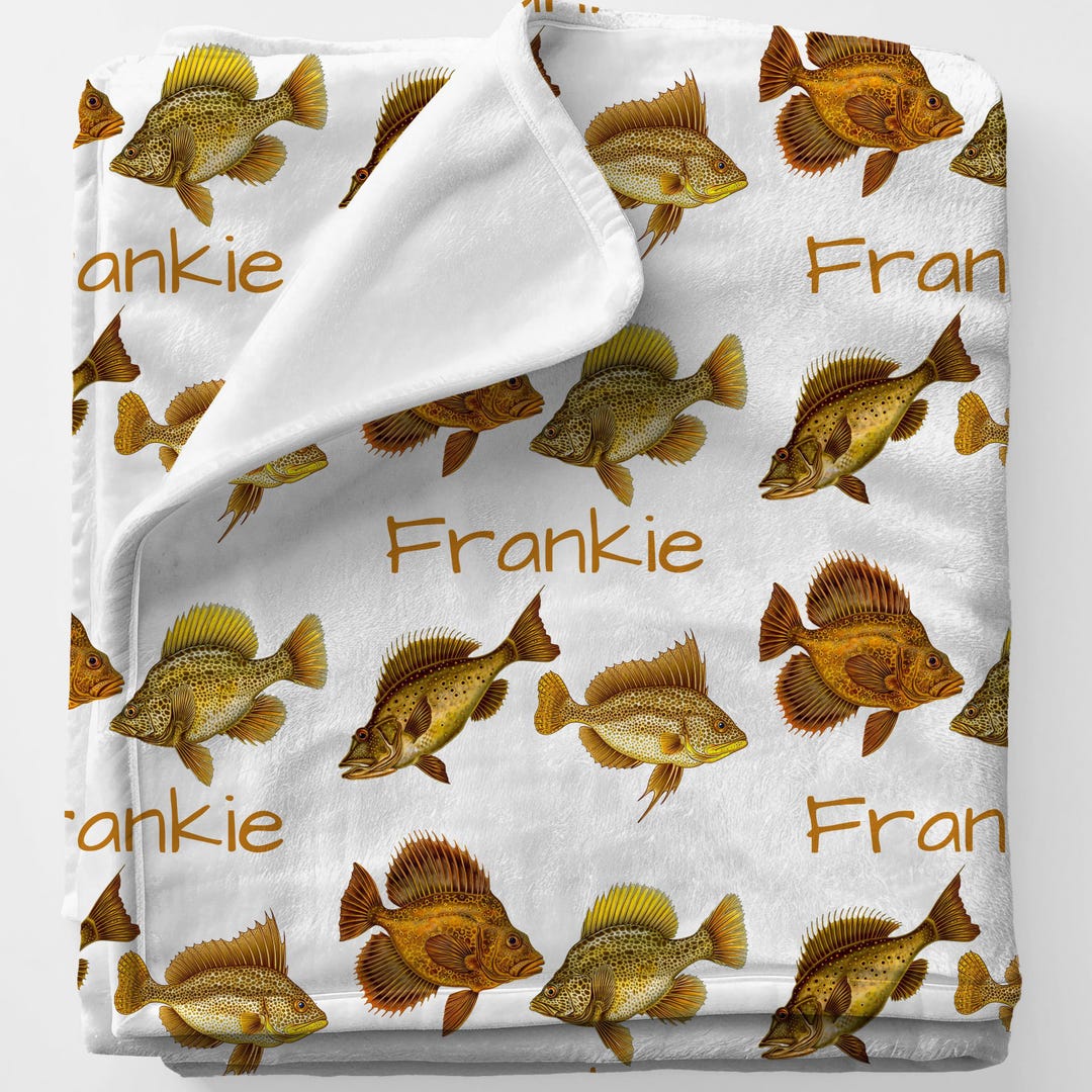 FLOUNDER Personal Custom Name Blanket Gift for Husband, Fathers Day ...