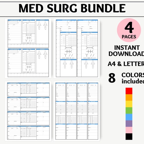 Medical Surgical Report Sheet 2 - Etsy