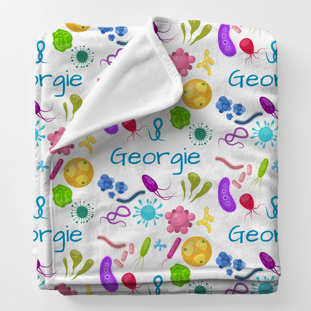 GERMS Personal Custom Name Blanket Gift for Med Student, Personalized ...