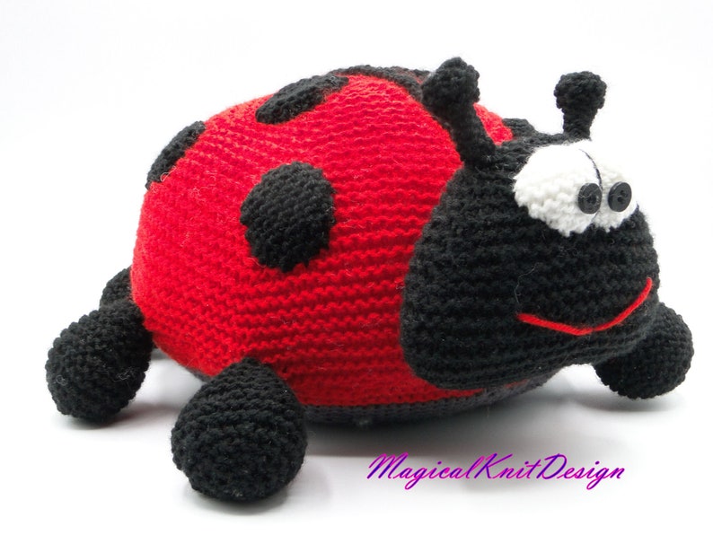 Nina the Ladybug Knitting Pattern Toy Knitted Cushion - Etsy