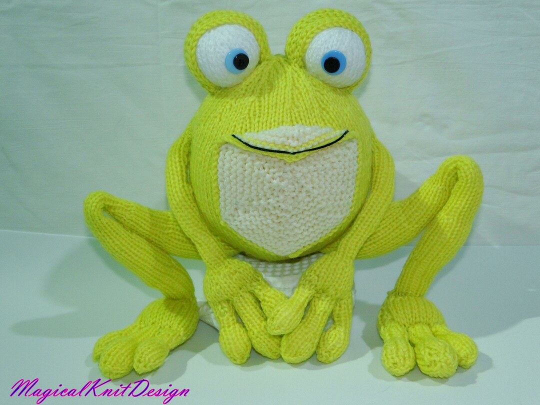 Knitting Pattern Frankie the Frog Amigurumi Soft Animal Toy Knitted - Etsy