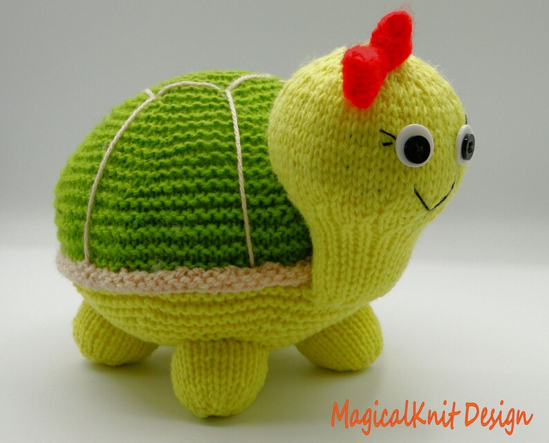 Lulu Sweet Turtle Knitting Pattern Animals Baby Soft Toys - Etsy