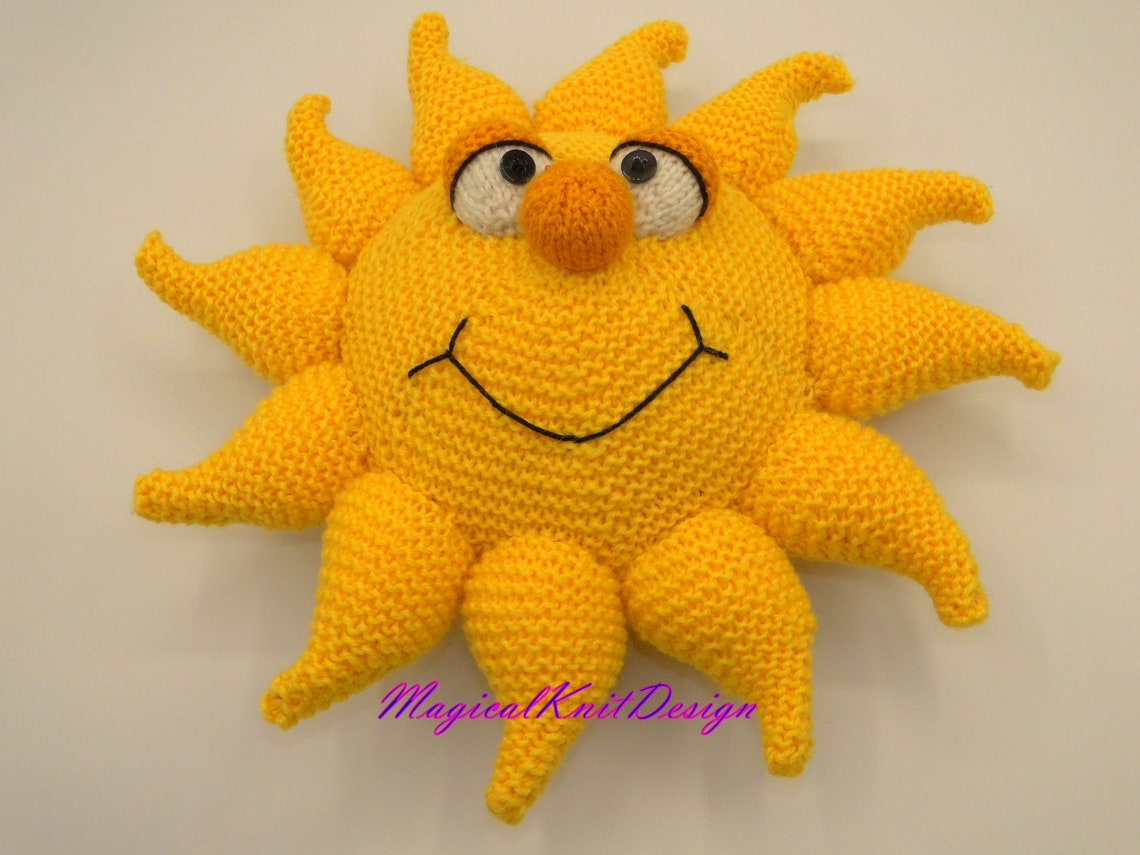 Smiling Sun Magicalknit Design Knitting Pattern Soft Toy - Etsy
