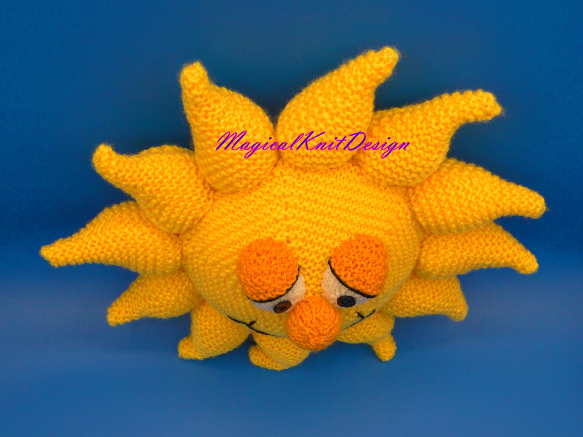 Smiling Sun Magicalknit Design Knitting Pattern Soft Toy - Etsy