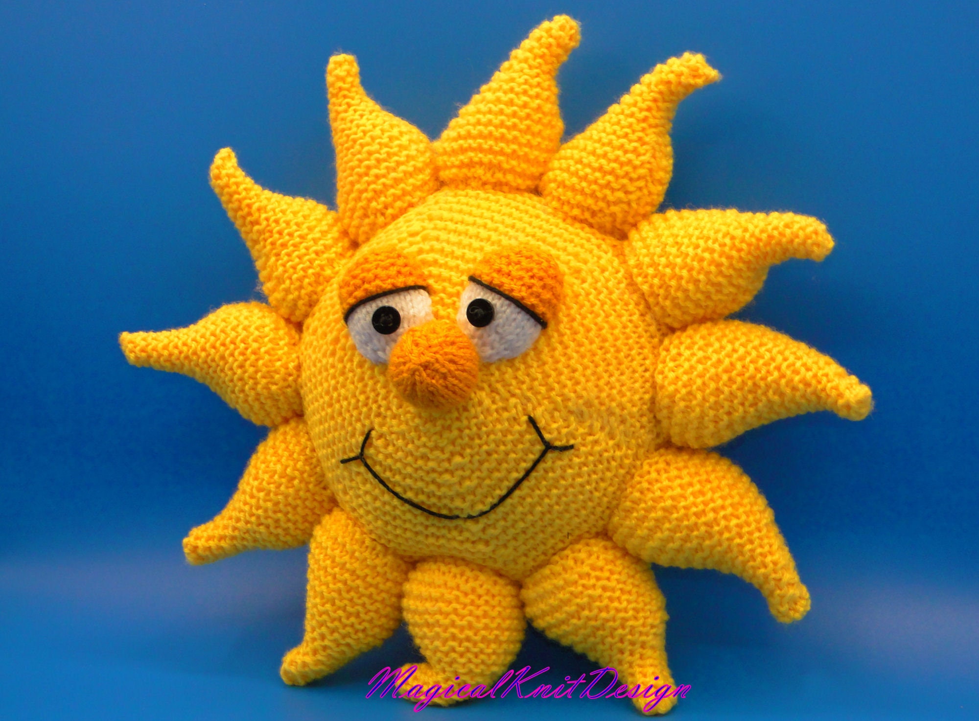 Smiling Sun Magicalknit Design Knitting Pattern Soft Toy - Etsy