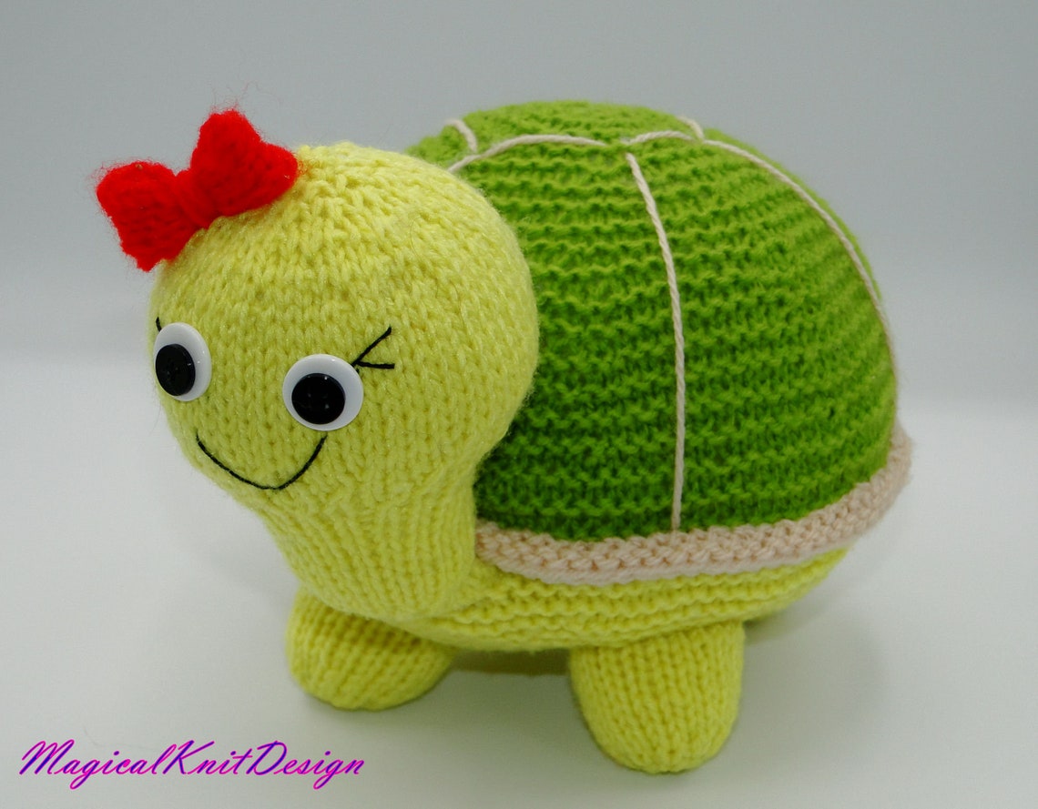 Lulu Sweet Turtle Knitting Pattern Animals Baby Soft Toys Cushion - Etsy