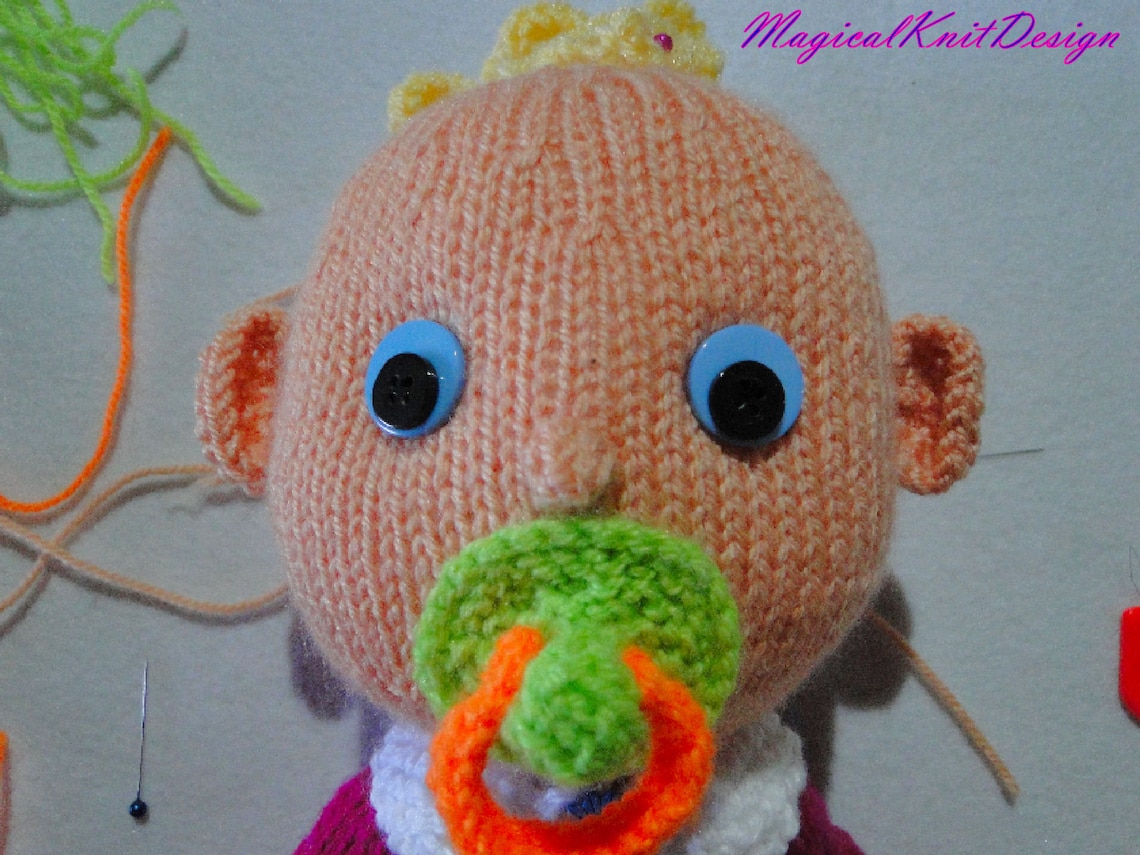 Baby With Bottle Knitting Pattern Soft Toy Knitted | Etsy