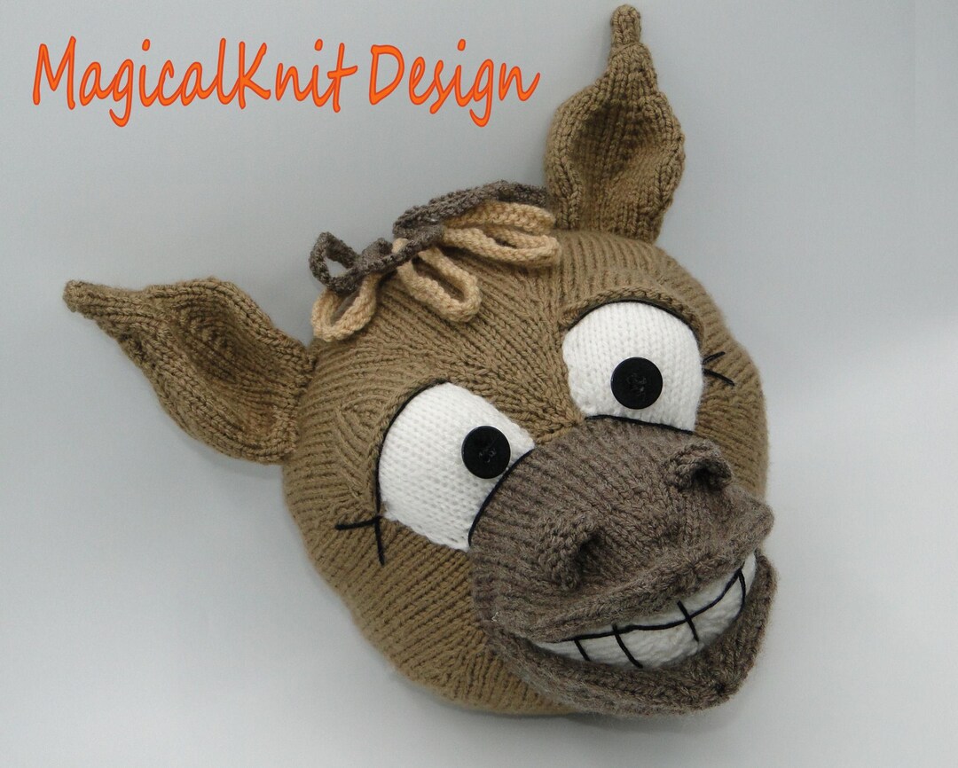 Duncan the Donkey Knitting Pattern Cushion Soft Baby Toys - Etsy