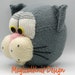 Cushion Tom Cat Face Shaped, Home Decoration, Soft Baby Toys Knitting ...