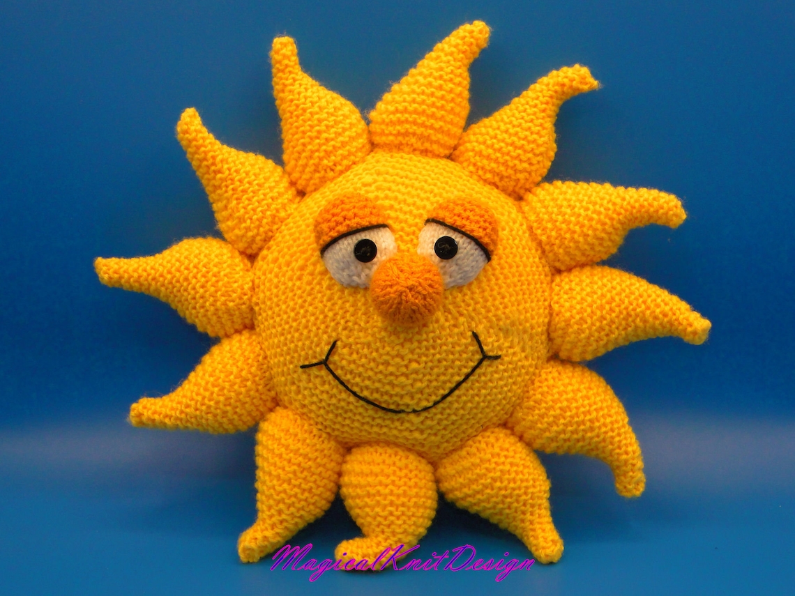 Smiling Sun Magicalknit Design Knitting Pattern Soft Toy - Etsy