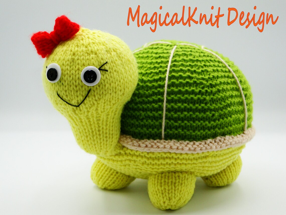 Lulu Sweet Turtle Knitting Pattern Animals Baby Soft Toys Cushion - Etsy