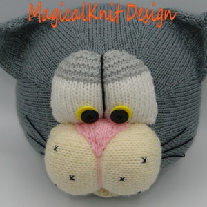 Cushion Tom Cat Face Shaped, Home Decoration, Soft Baby Toys Knitting ...