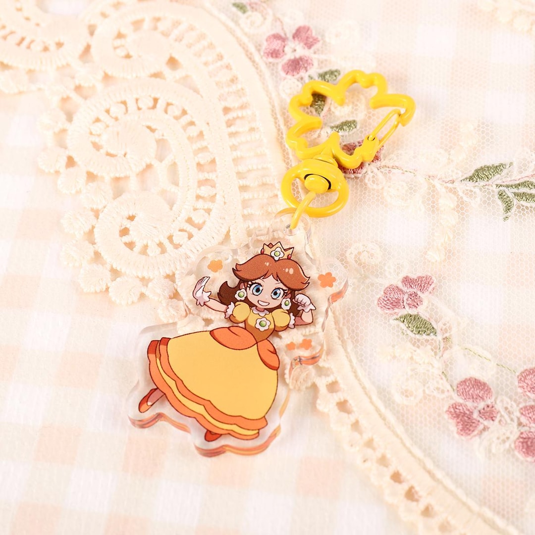 Princess Daisy Keychain - Etsy