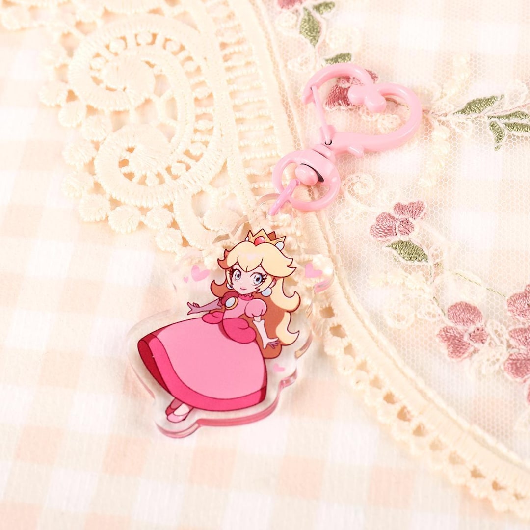 Princess Peach Keychain - Etsy