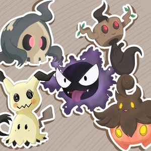 Halloween Pokémon Ghost Stickers! - Etsy