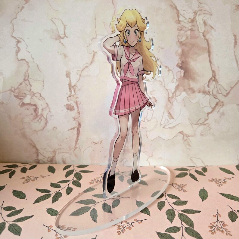 Princess Peach Standee Super Mario School Uniform - Etsy