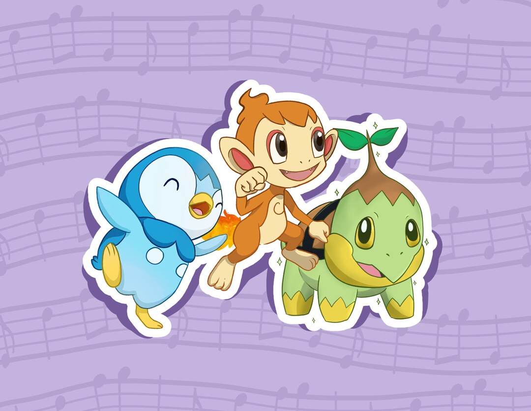 Pokémon Sinnoh Starter Stickers! - Etsy