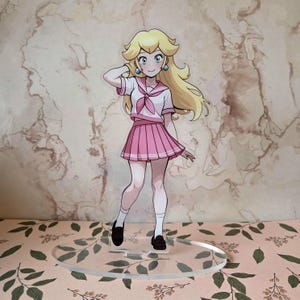 Princess Peach Standee Super Mario School Uniform - Etsy