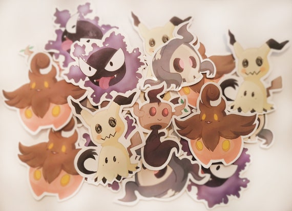 Halloween Pokémon Ghost Stickers | Etsy
