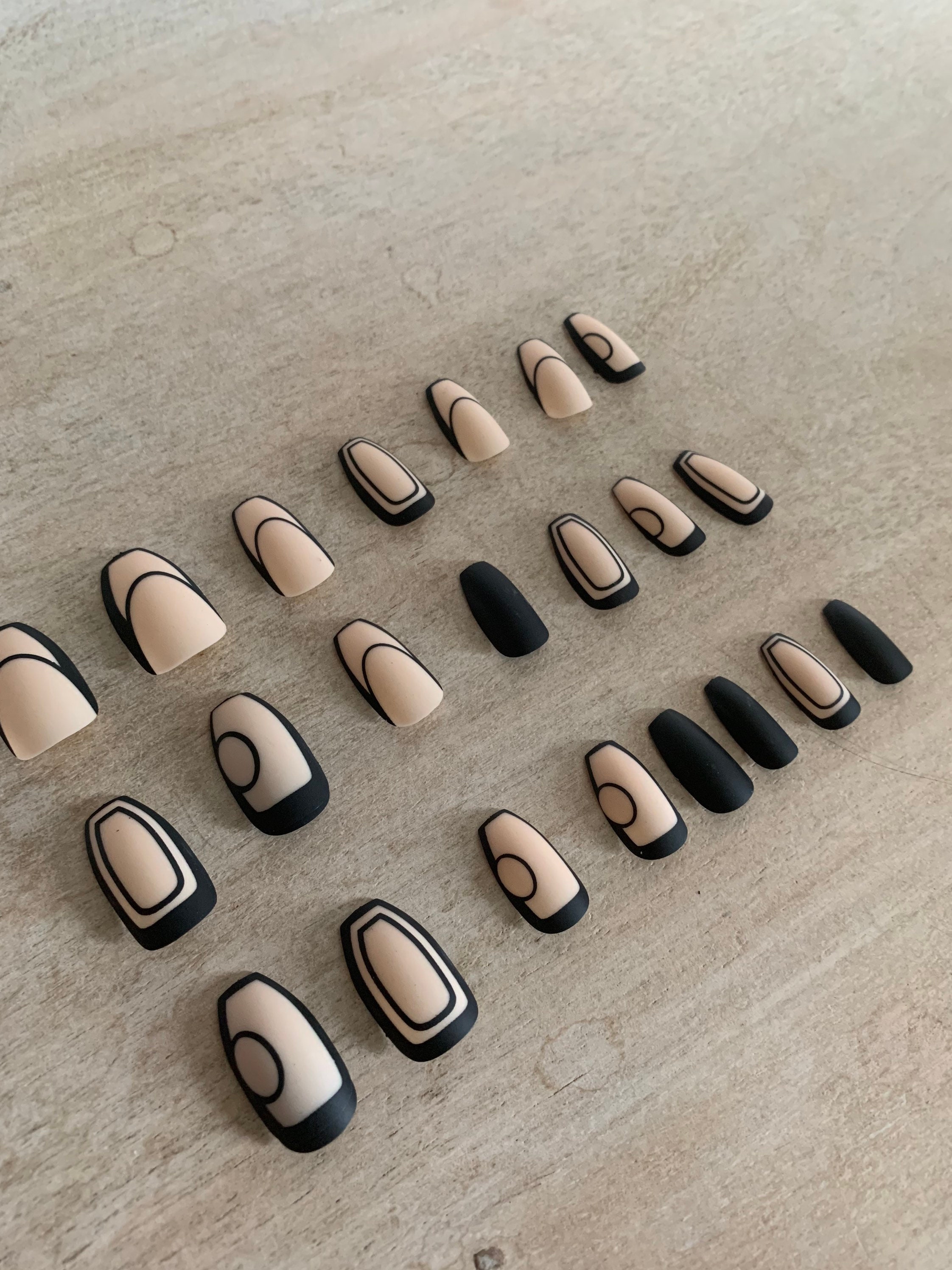 Press on Nails Boho Nails Acrylic Fingernails Fake Nails 8 - Etsy