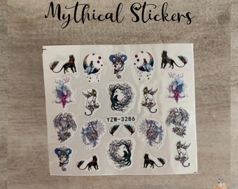 Occult Nail Decals / Symbols Nail Decal / Witch Nail Decal / - Etsy