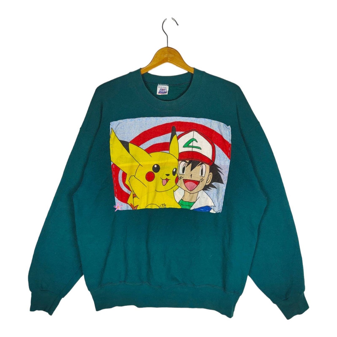 Vintage 90s Pokemon Pikachu Sweatshirt Big Logo Pullover - Etsy