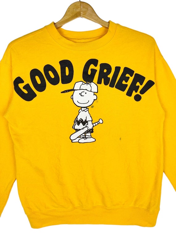 Vintage Peanuts Snoopy Good Grief Big Logo Sweatshirt - Gem
