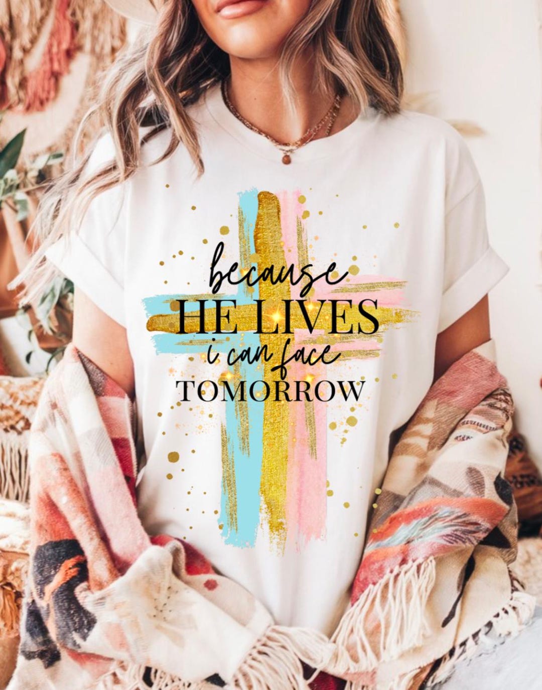 Because He Lives Cross PNG, Jesus, God, Preppy Png,watercolor ...
