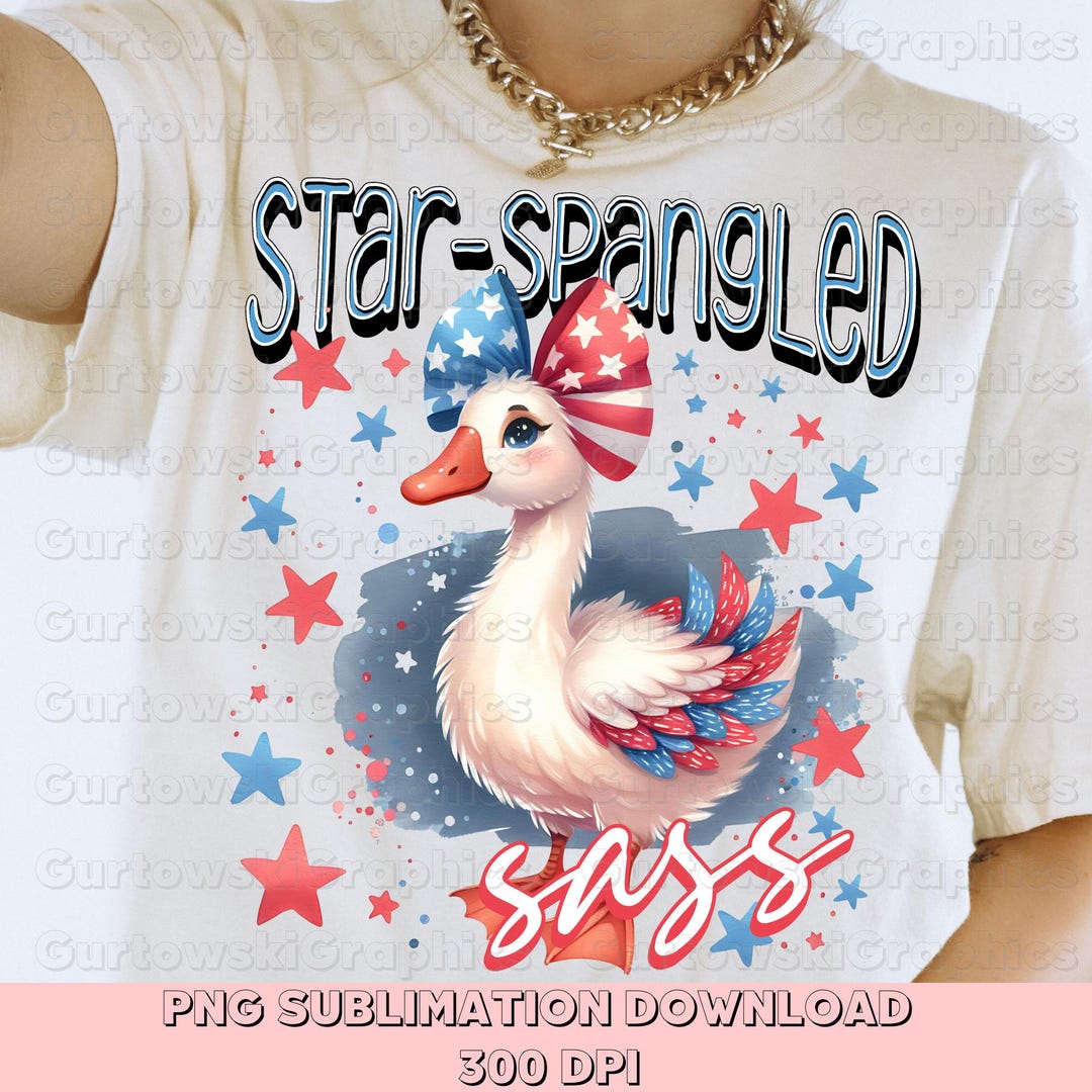Star Spangled Sass, Coquette American Goose Png,coquette Silly Goose ...