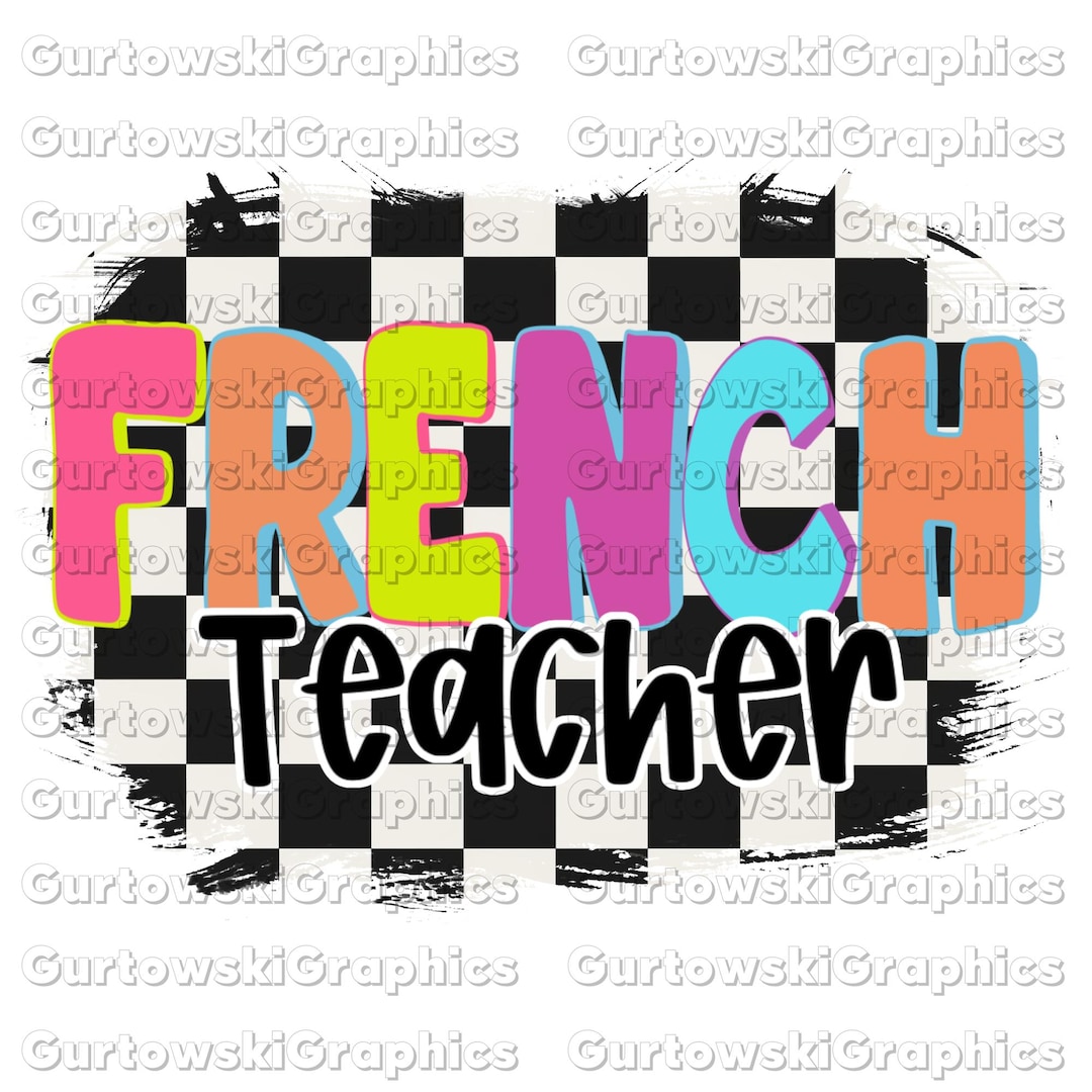 French Teacher Png, Retro Back to School, First Day of School, School ...