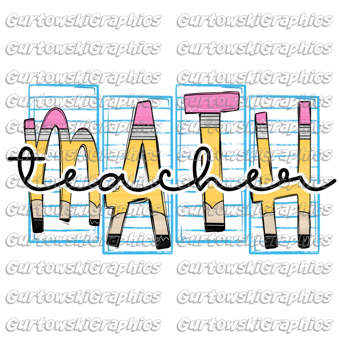 Math Teacher, Back to School Digital Download PNG File, School ...