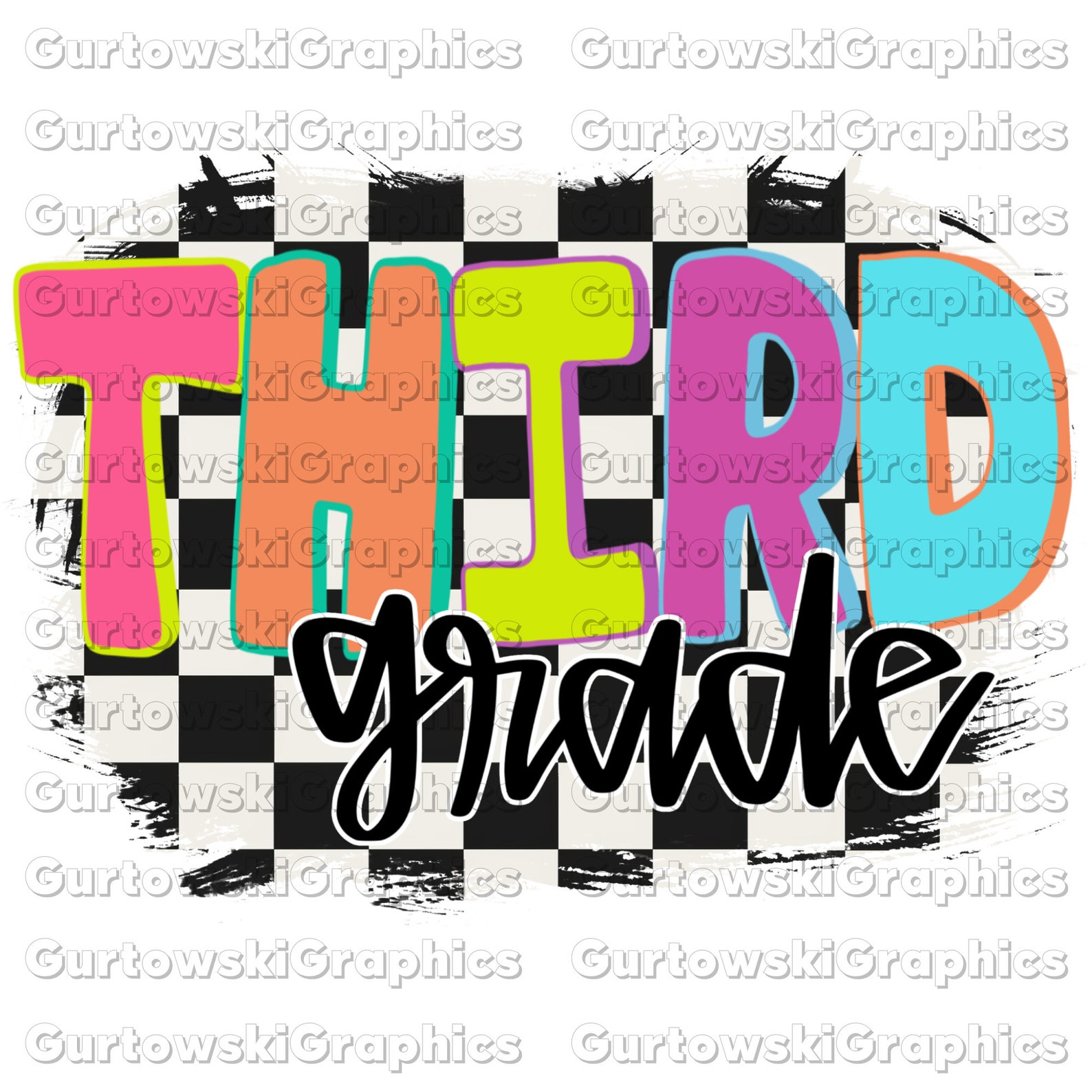 Third Grade Png,retro Back to School Grades,kid Designs for School ...