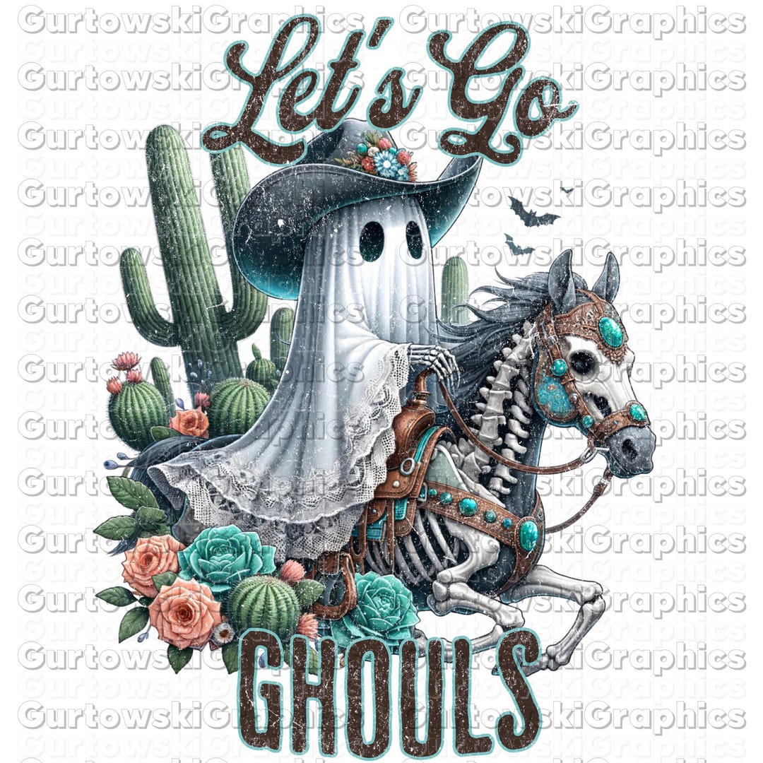 Western Ghost Riding Skeleton Horse Png,western Ghost Png,turquoise ...