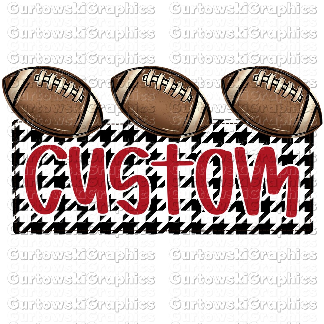Custom Name Football Png, Houndstooth Custom Name Png, Football Kid Png ...