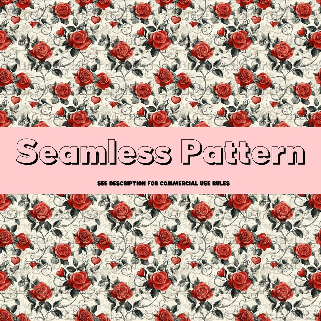 Red Roses & Lace Seamless Pattern,valentine's Seamless Pattern ...