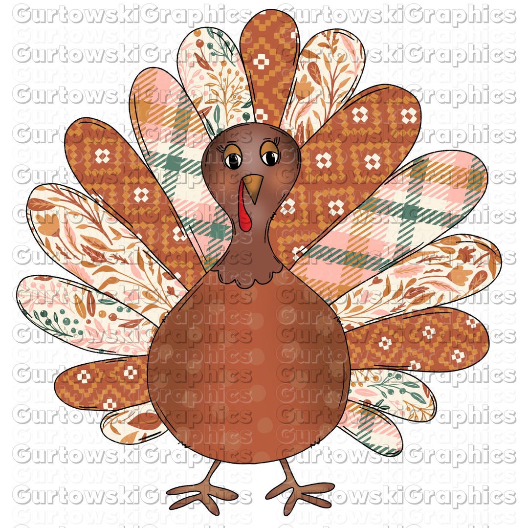 Hand Drawn Doodle Turkey PNG Sublimation,fall Sublimation,thanksgiving ...