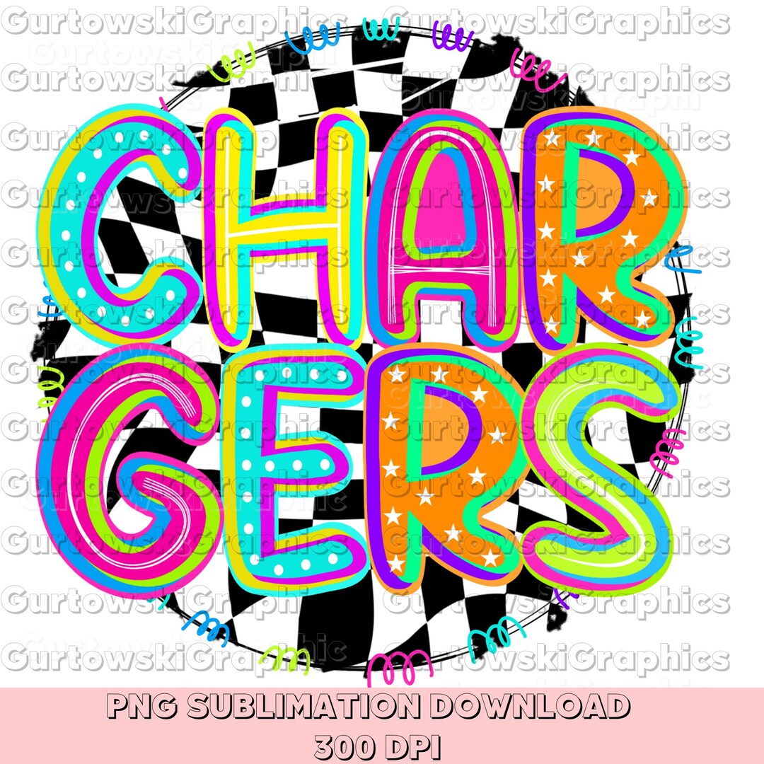Chargers School Mascot Png,retro Back to School Png,kid Designs for ...